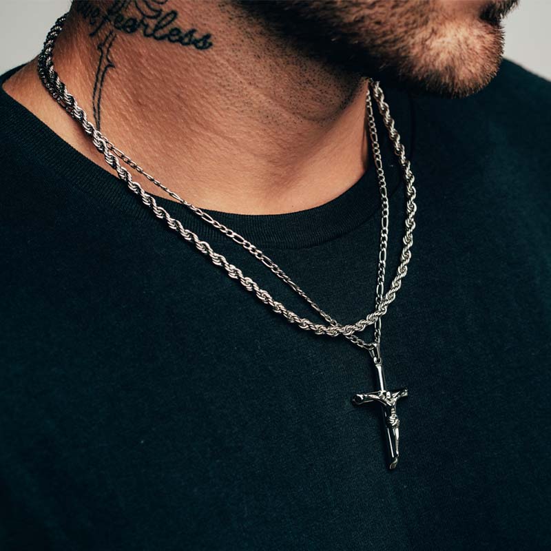 The Sacrifice + Rope Chain Set (Silver) – Chaind - The Chain Authority